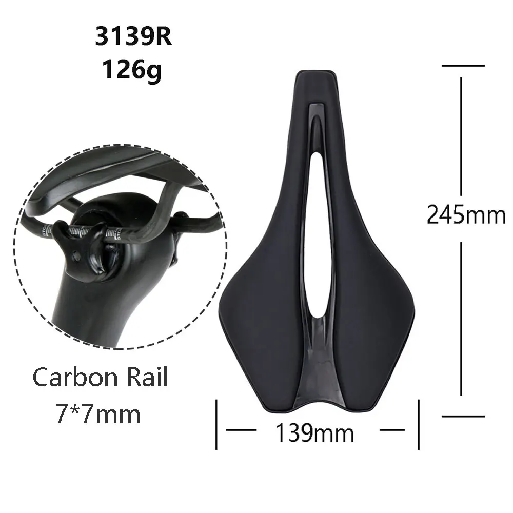 ELITAONE Road/MTB Bike Saddle 130g Ultralight Carbon Rail 245*139mm ...
