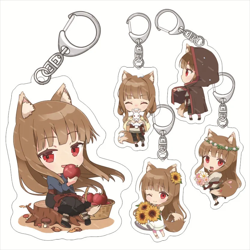Anime-Spice-and-Wolf-Acrylic-Keychains-Cute-Holo-Key-Chain-Backpack ...