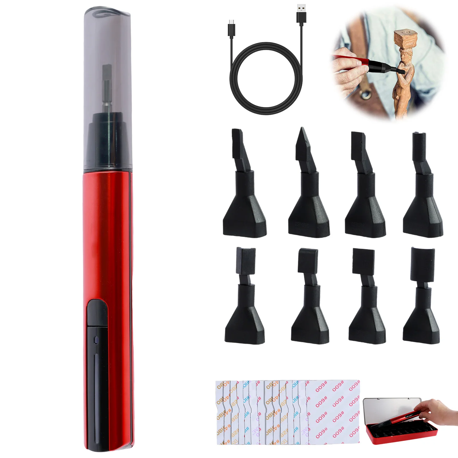 Mini-Reciprocating-Sander-Set-Portable-DIY-Electric-Sanding-Pen-with ...