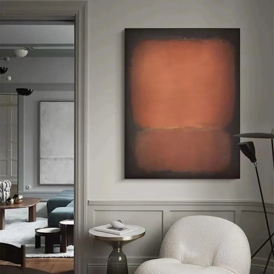 Large-Hand-Painted-Textured-Oil-Painting-Modern-Simple-Abstract-Wall ...