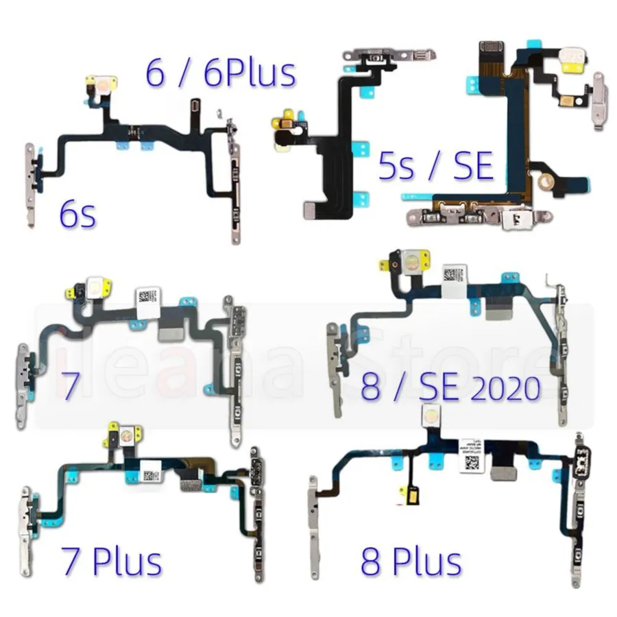 Aiinant-Power-Volume-Buttons-FlashLight-Flex-Cable-For-iPhone-5s-SE-6s ...