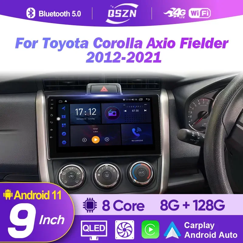 QSZN-Android-12-For-Toyota-Corolla-Axio-2-Fielder-3-E160-2012-2021-Car ...