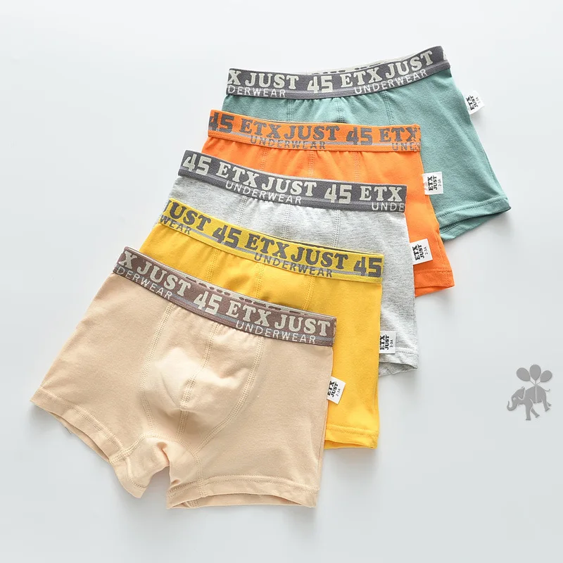 Casual 5 Piece/pack Toddler Boys Panties Cotton Children's Letter Print ...