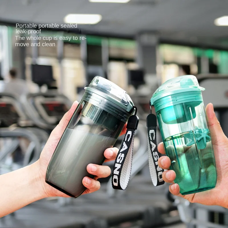 400ml-Sport-Shaker-Bottle-Plastic-Water-Bottle-with-Whisk-Ball-Lid-Tea ...