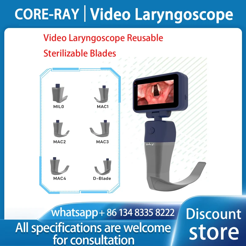 Laringoscopio-de-v-deo-cuchillas-esterilizables-reutilizables-color-TFTLCD-laringoscopio-de-v ...