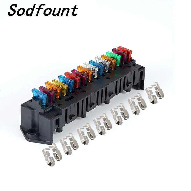 Caja de Control de montaje multicircuito automotriz de 15 vías, caja de ...