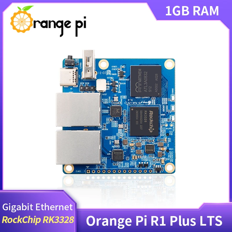 Orange Pi R1 Plus LTS 1GB LPDDR3 RAM 1000M Ethernet Rockchip RK3328, placa única de código ...