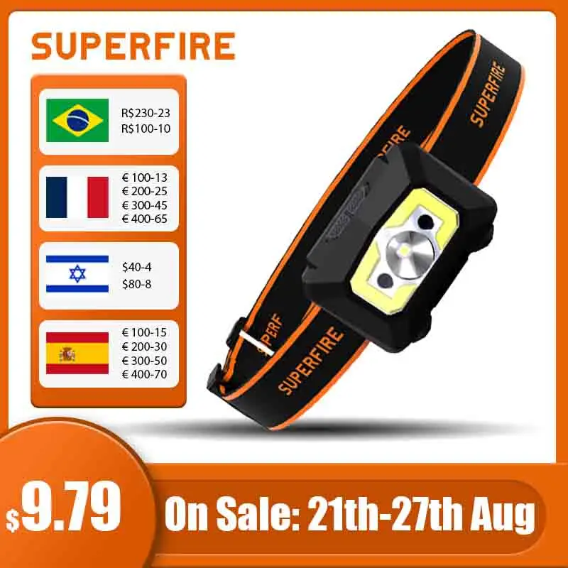 SUPERFIRE-Mini-LED-COB-Headlamp-High-Power-Rechargeable-Head-Lamp ...