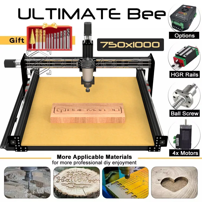 Black 7510 Ultimate Bee Cnc Router Full Kit Ball Screw Quiet ...