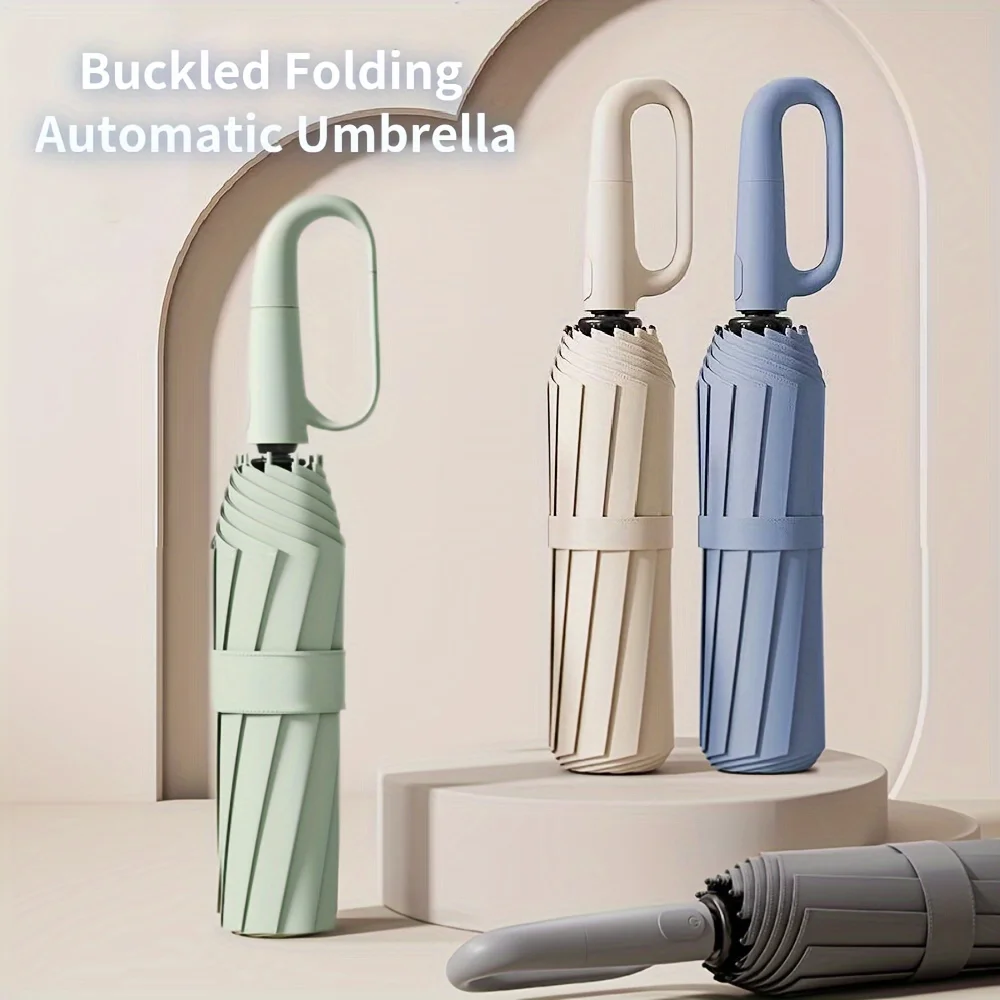 Automatic-Umbrella-Creative-Ring-Buckle-Windproof-Reinforced-Umbrella ...