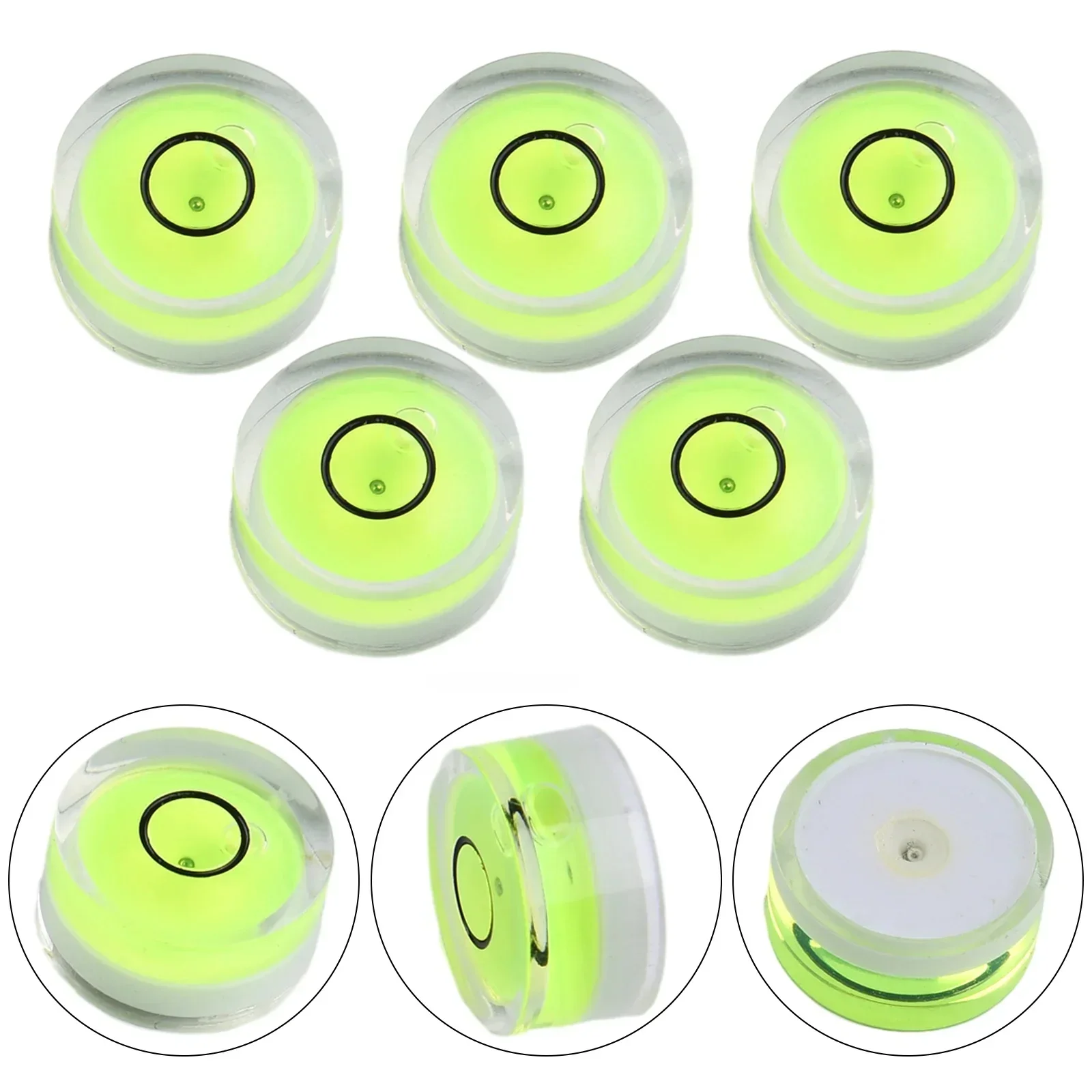 5pcs Mini None-Electronic Round Accuracy Bubble Level Bullseye ...