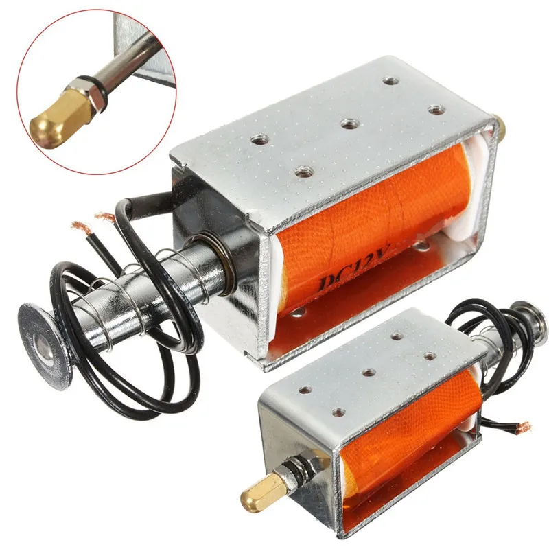 Electric 35mm Long-stroke Strong Push-pull Solenoid Dc 12v Motor Open ...