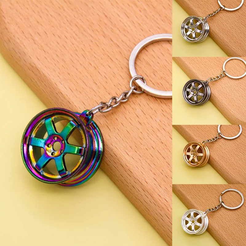 Men-New-Fashion-All-match-Car-Modified-Hub-Metal-Keychain-Turbo-Car-Key ...