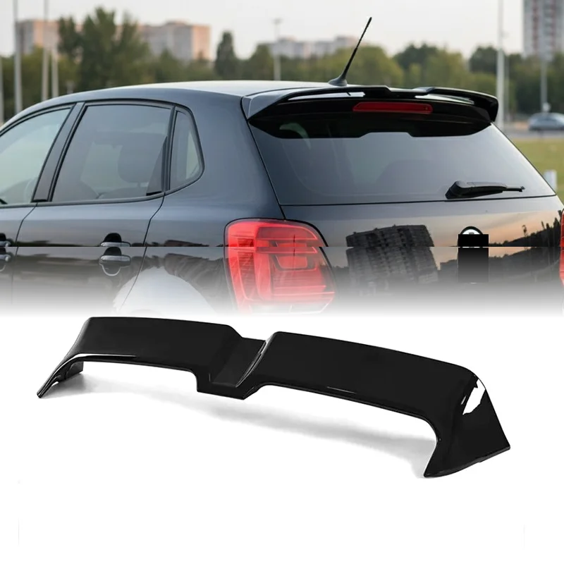 FÜR VW POLO MK5 6R 6C 2009-2017 OTG Stil Glanz Schwarz Hinten Boot Lip ...
