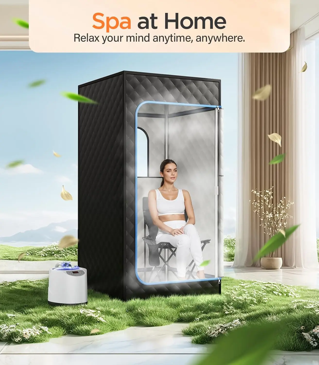 Sauna Box, Portable Sauna for Home, Personal Steam Sauna Tent with ...