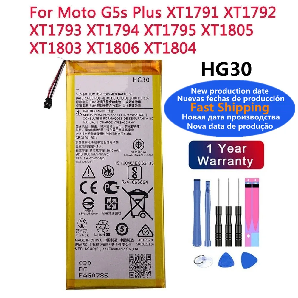 3000mah-HG30-Battery-For-Motorola-Moto-G5s-Plus-XT1791-XT1792-XT1793 ...