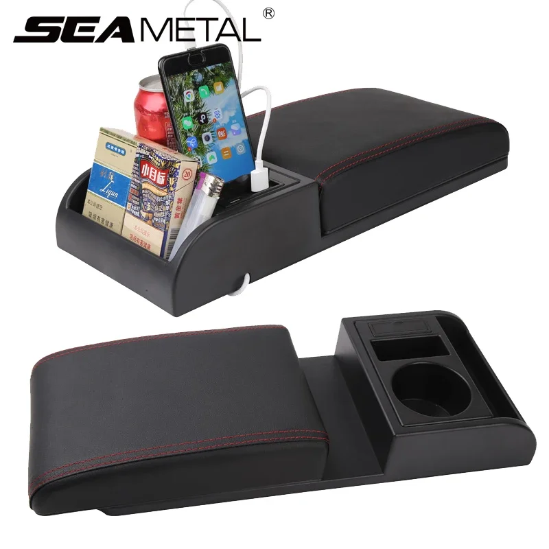 SEAMETAL Car Armrest Box Pad Adjustable Length Soft Elbow Support ...