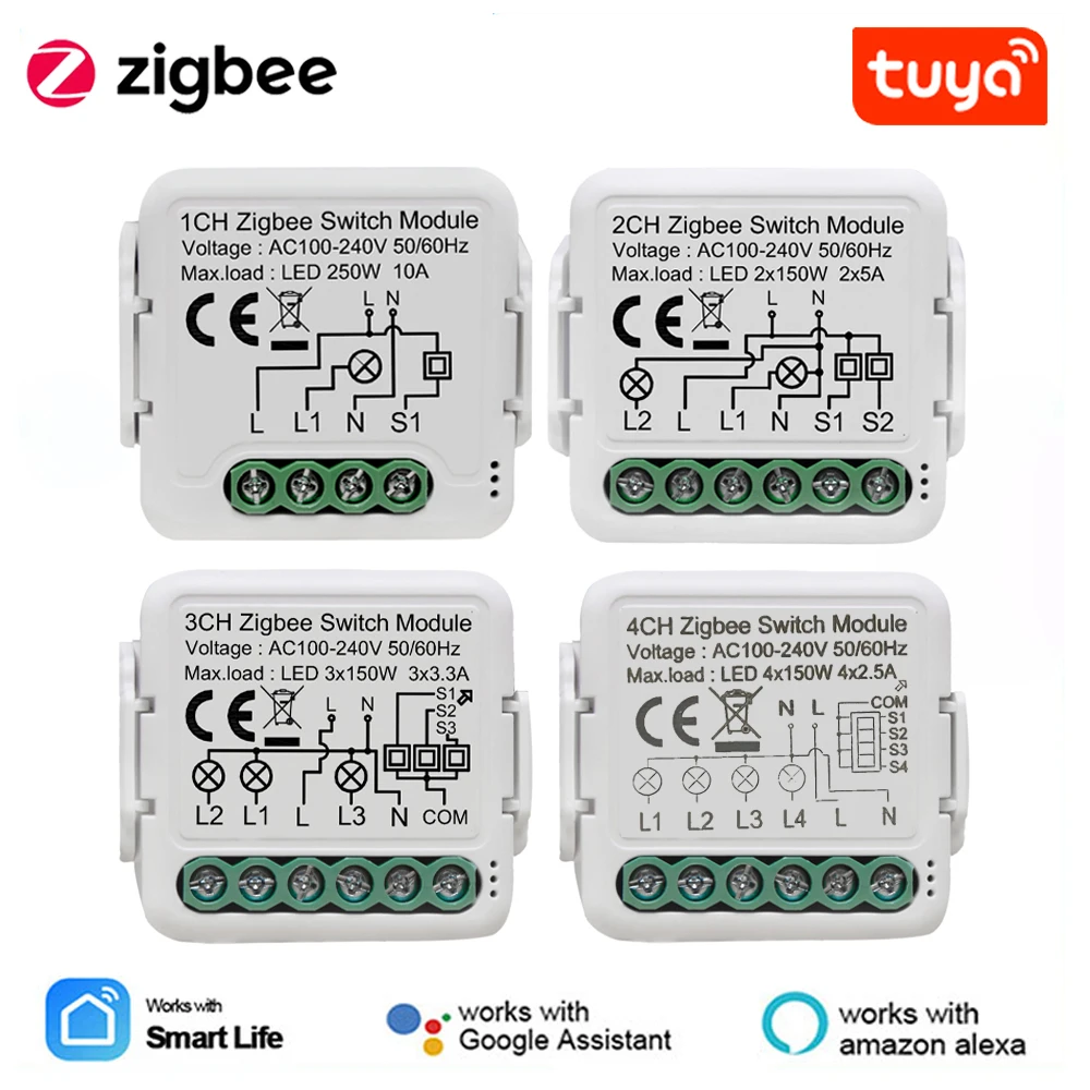 1 Gang Zigbee Switch Module | 3 Gang Zigbee Switch Module | Smart ...