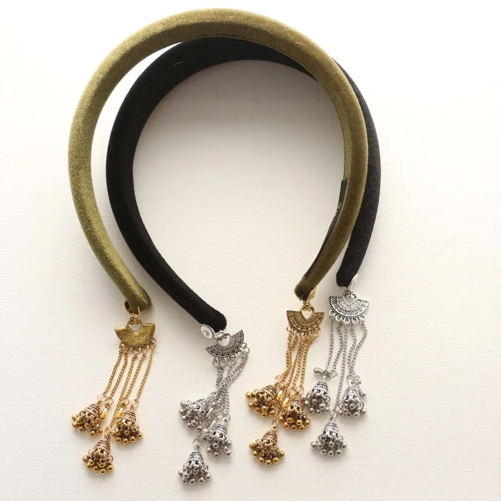 Elegant Alloy Bell Tassel Hairband Luxury Shiny Vintage Hair Hoop ...