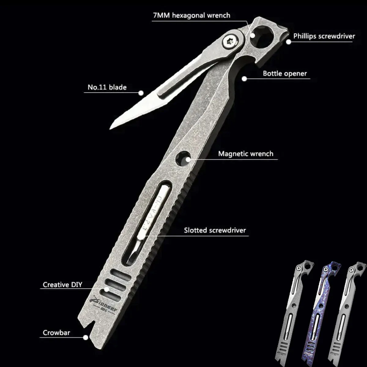 Titanium-Alloy-Crowbar-Screwdriver-Multi-function-Hexagon-Wrench-Bottle ...