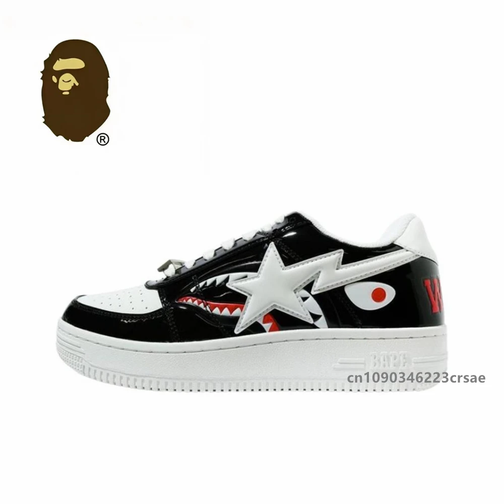 Bape-Sta-Classics-hombres-mujeres-Shark-Vibe-zapatos-de-skate-al-aire ...