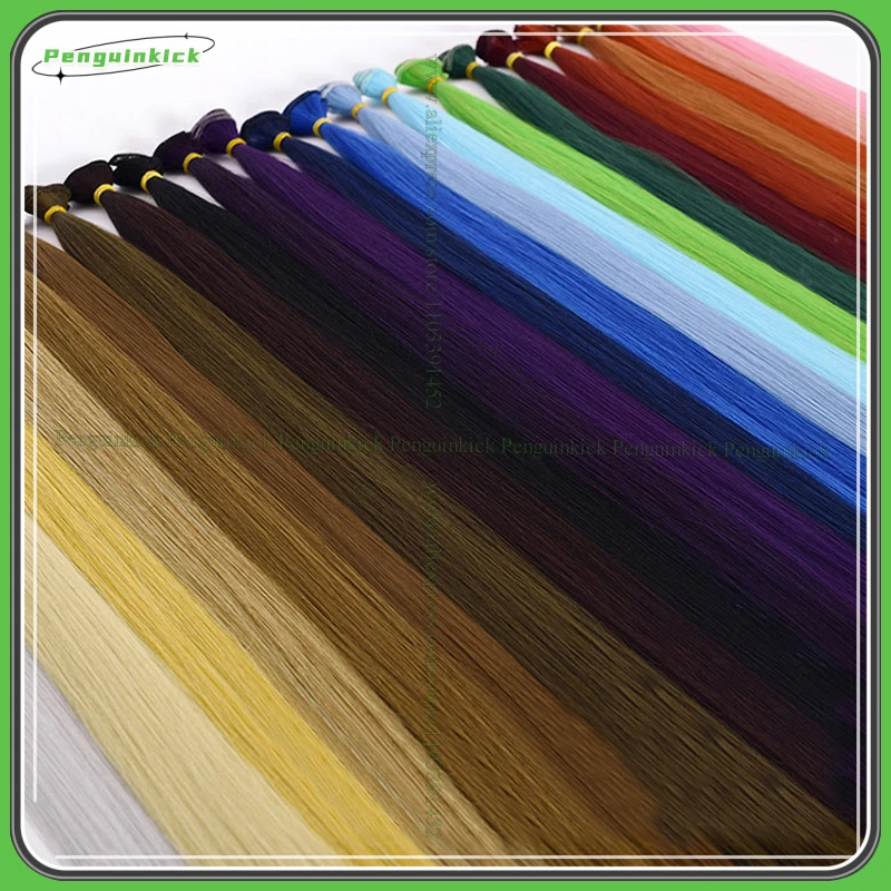 55Colors-65cm-Synthetic-Hair-Wefts-24inches-Long-Straight-Bundles-Multi ...