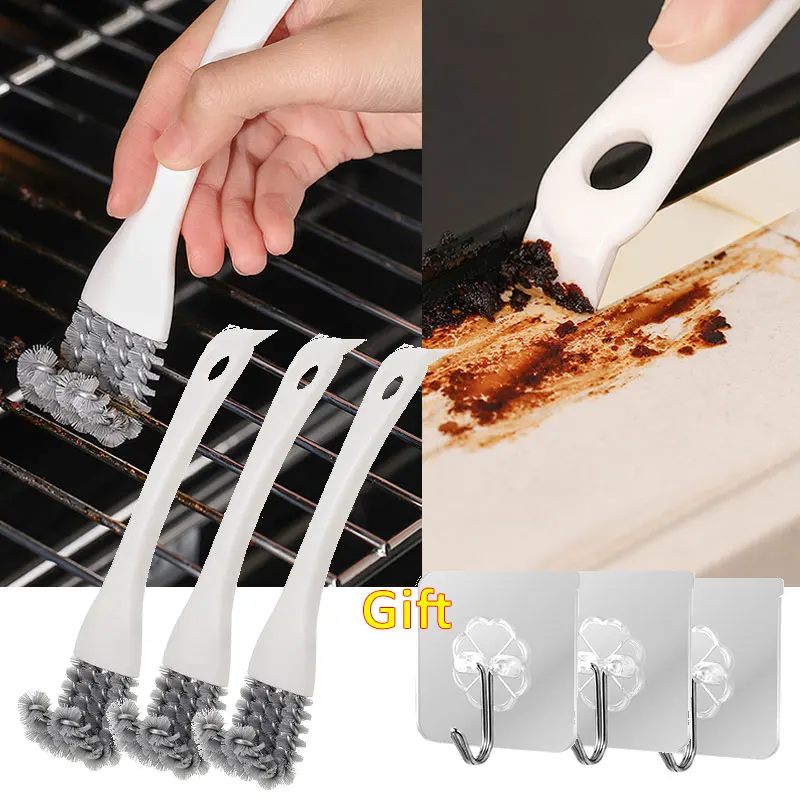 2-in-1-BBQ-V-shaped-Hooked-Brush-Scraper-Grill-Net-Oven-Baking-Tray ...