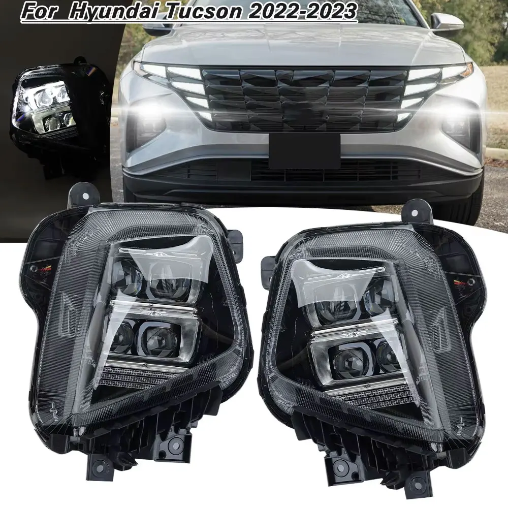 LED Front bumper headlights for Hyundai Tucson NX4 2021 2022 2023 headlight headlamps Projector ...