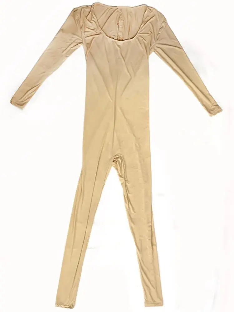 Unisex Ice Silk Catsuit Bodystocking Elastic Yoga Fitness Bodysuit ...