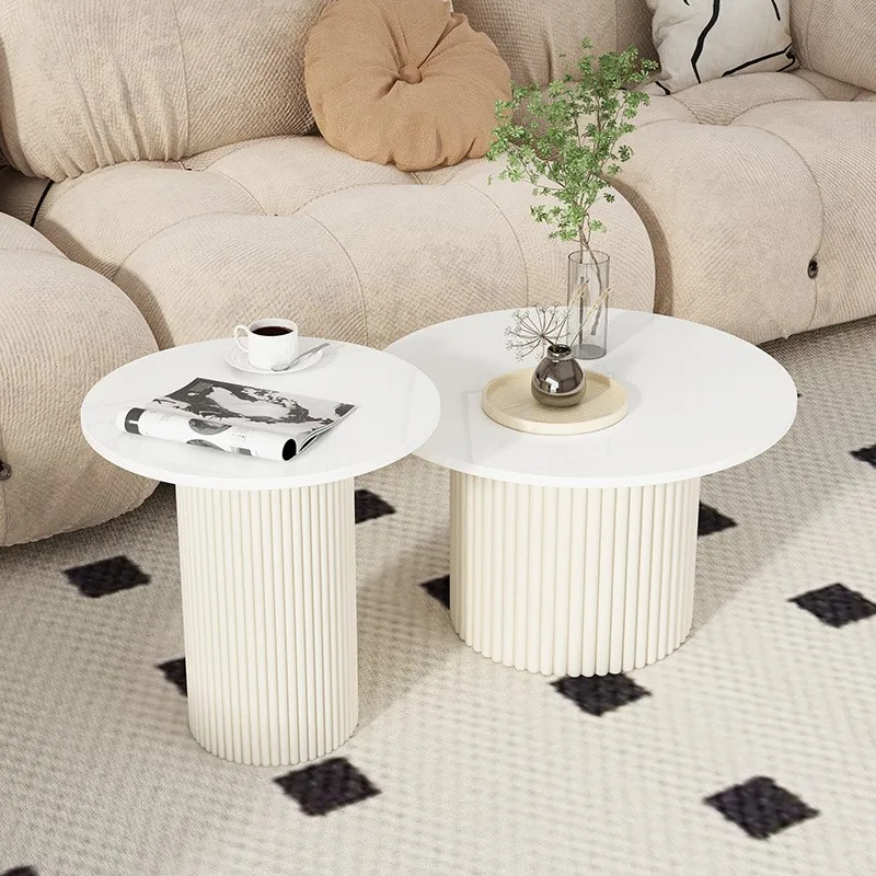 Modern-Simple-Small-Apartment-Side-Table-Home-French-Round-Coffee-Table ...