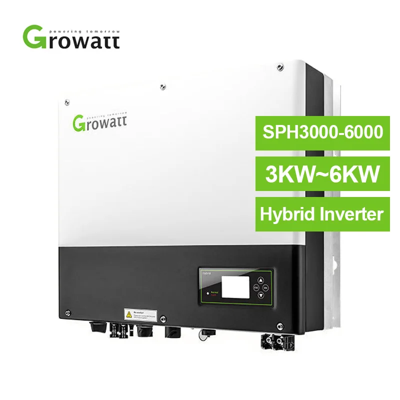 Growatt SPH 5000W Hybrid Solar Inverter 5KW 6KW Single Phase Hybrid Inverter 6000W 2 MPPTs On ...