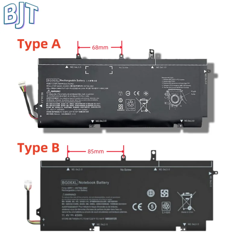 11.4V 45Wh New Laptop Battery BG06XL For HP EliteBook Folio 1040 G3 ...