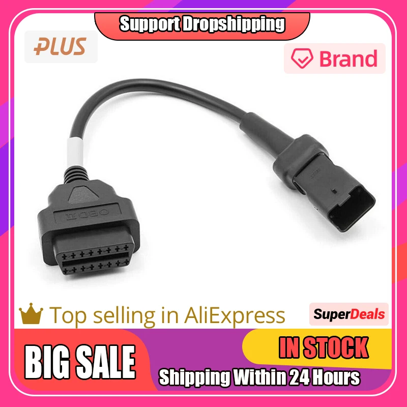 4pin To 16pin Obd2 Diagnostic Adapter Converter Cable For Ducati ...