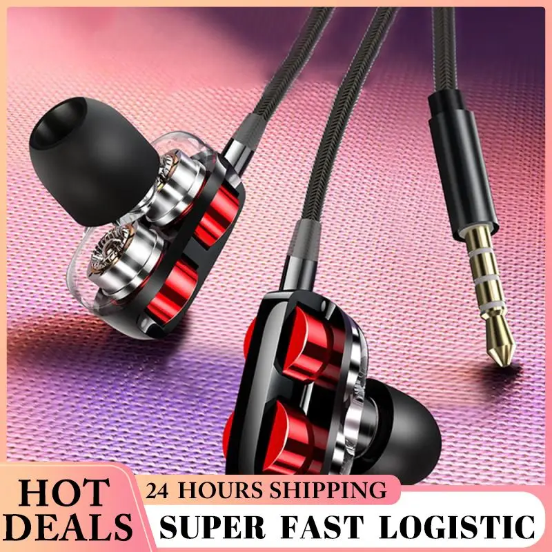 In-Ear-Wired-Headset-Bass-TPE-Material-3-5mm-Dual-Dynamic-Headphone ...