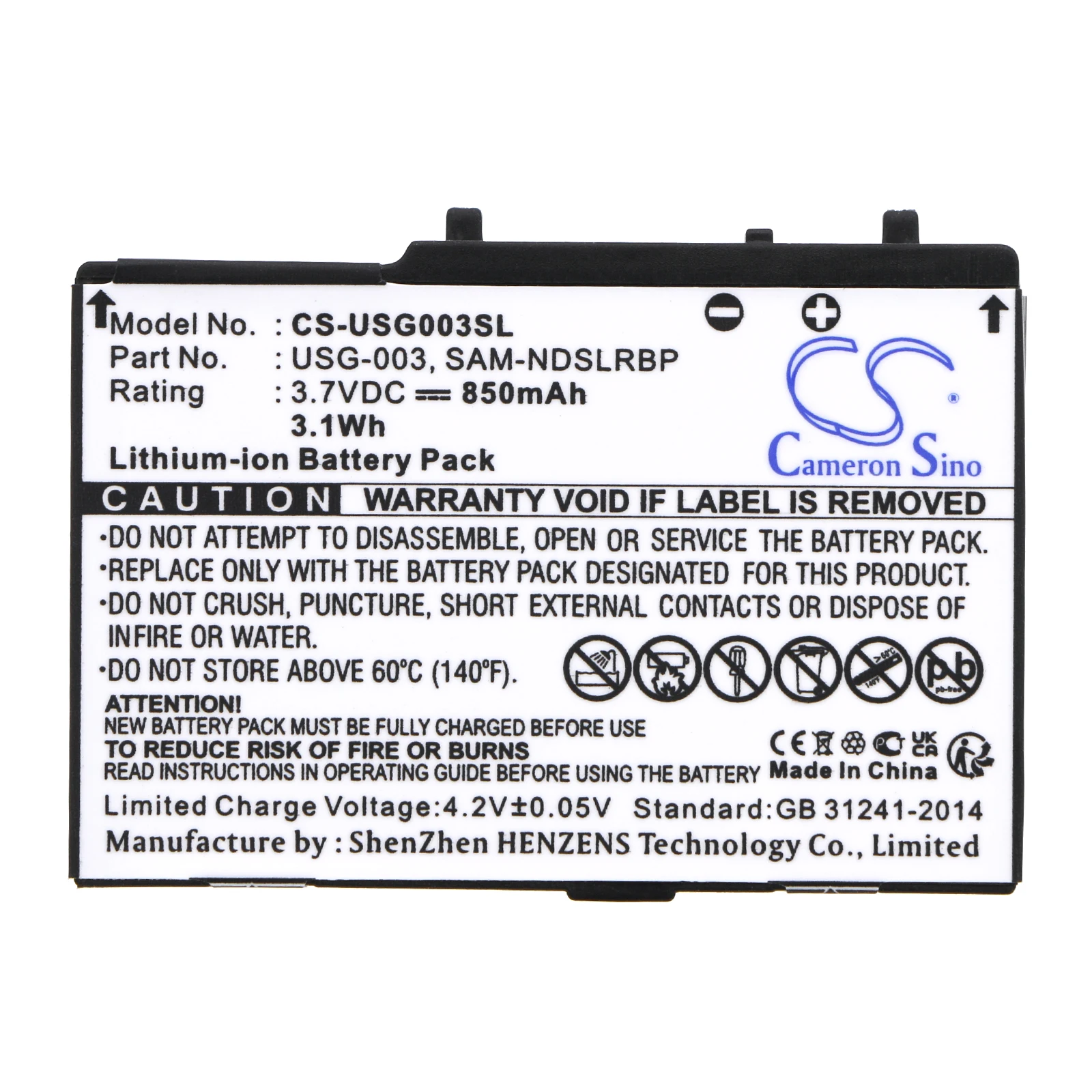 Cameron Sino 850mAh Battery For Nintendo:DS,DS Lite,C/USG-A-BP-EUR,SAM ...