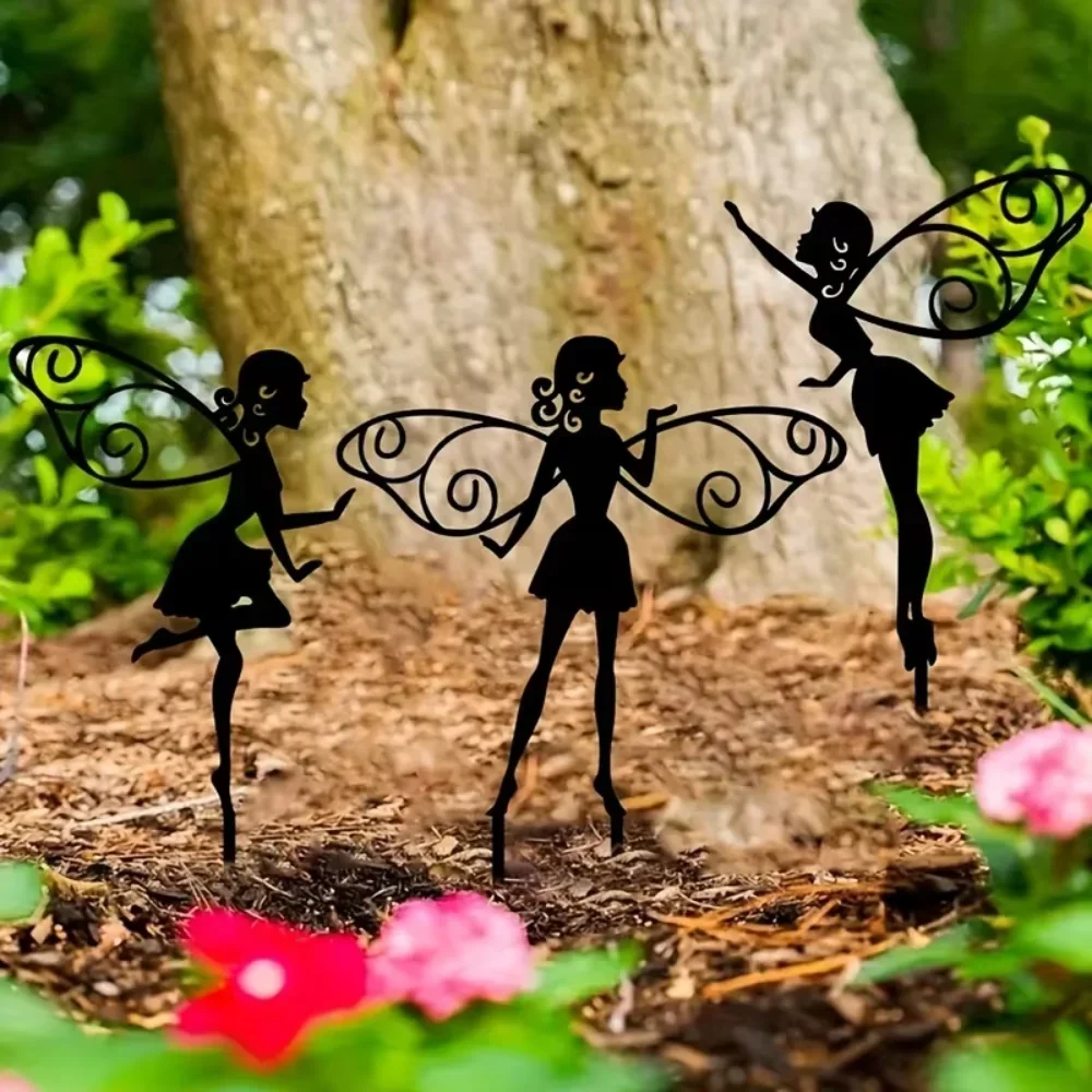 Set de decoración de jardín de 3 piezas «Fairy Magic»: siluetas de ...