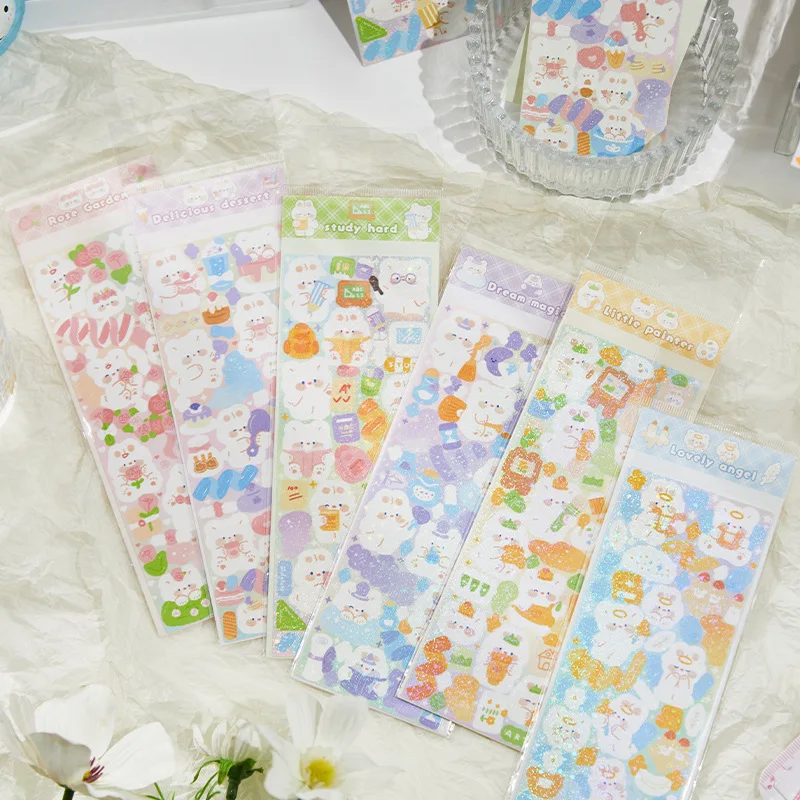 Single Sheet Cute Bling Sticker Kawaii Korean Style Material Sticker ...