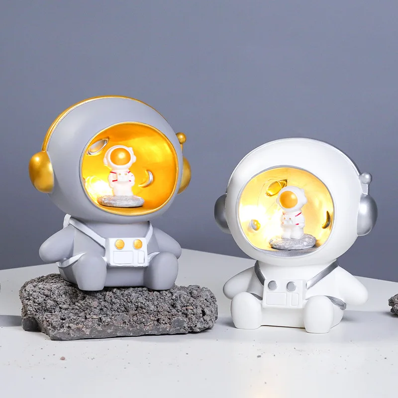 Creative Astronaut Spaceman Night Lights Piggy Bank Home Decor ...
