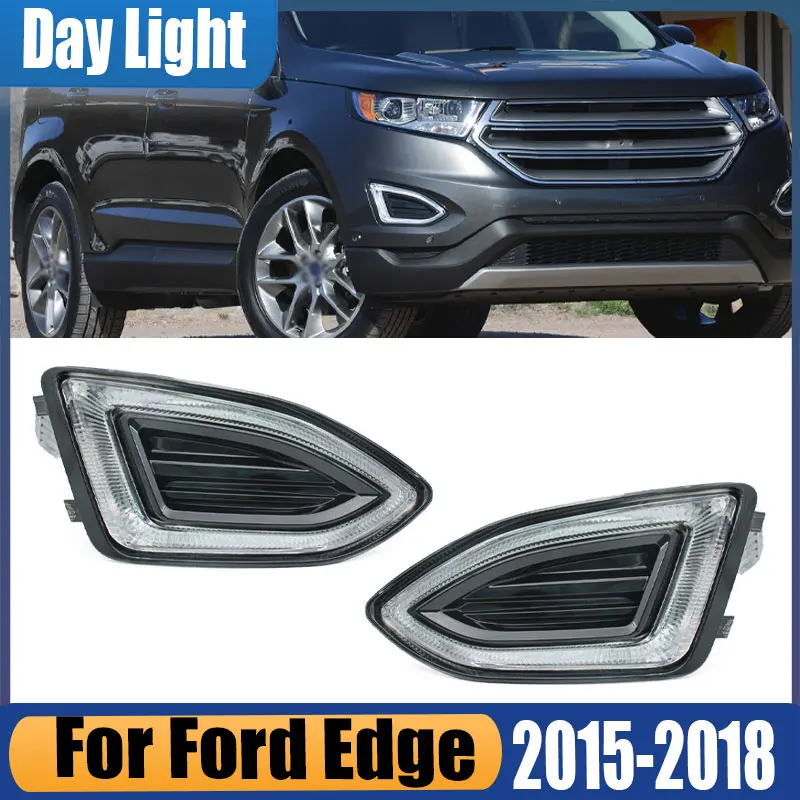 For-Ford-Edge-2015-2016-2017-2018-US-Version-Auto-LED-Front-Bumper-DRL ...