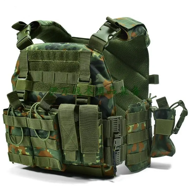 Germany-Military-Tactical-Vest-Flecktarn-Camouflage-Outdoor-Men-Green ...