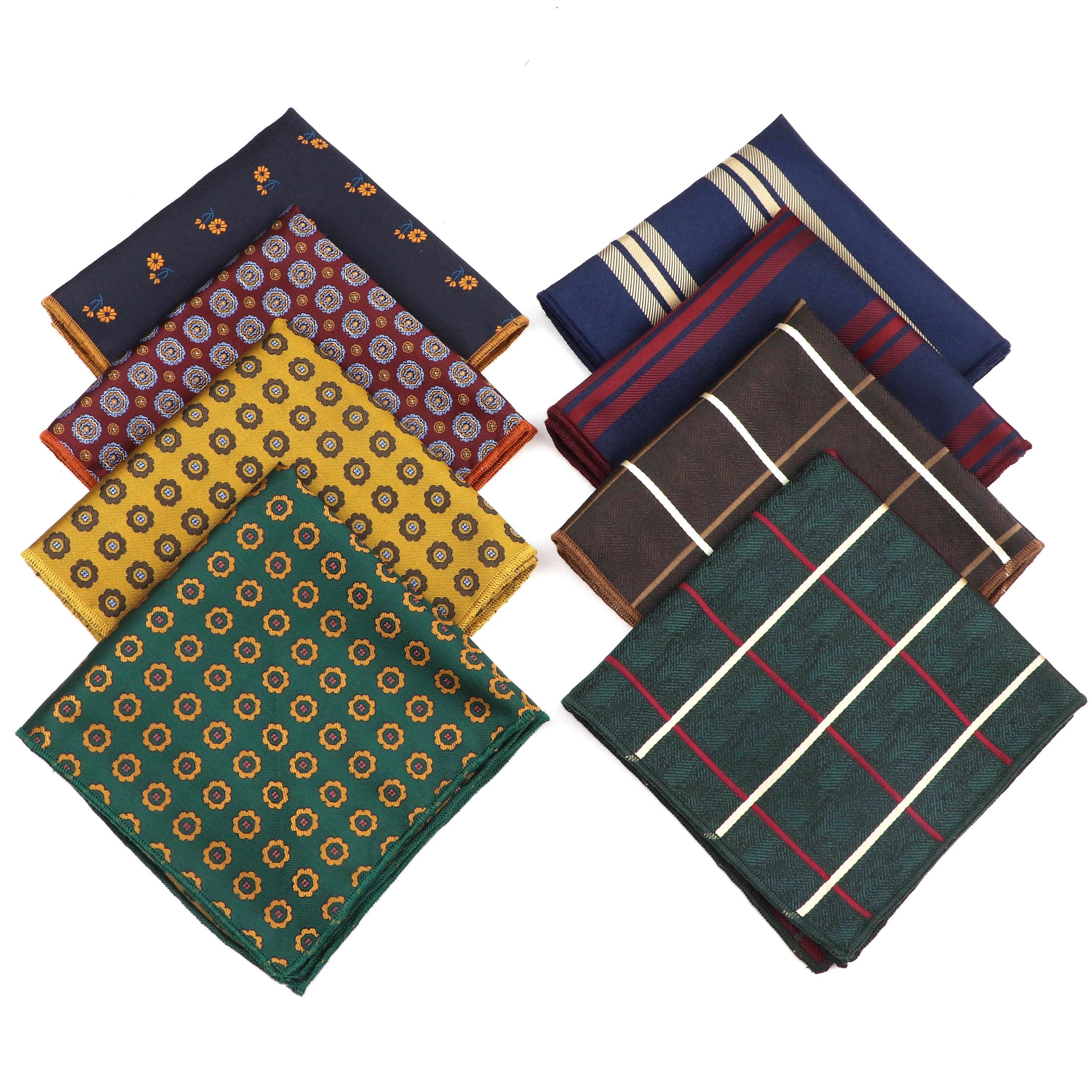 New Style Fashion Men's Pocket Square 25cm Width Blue Green ...