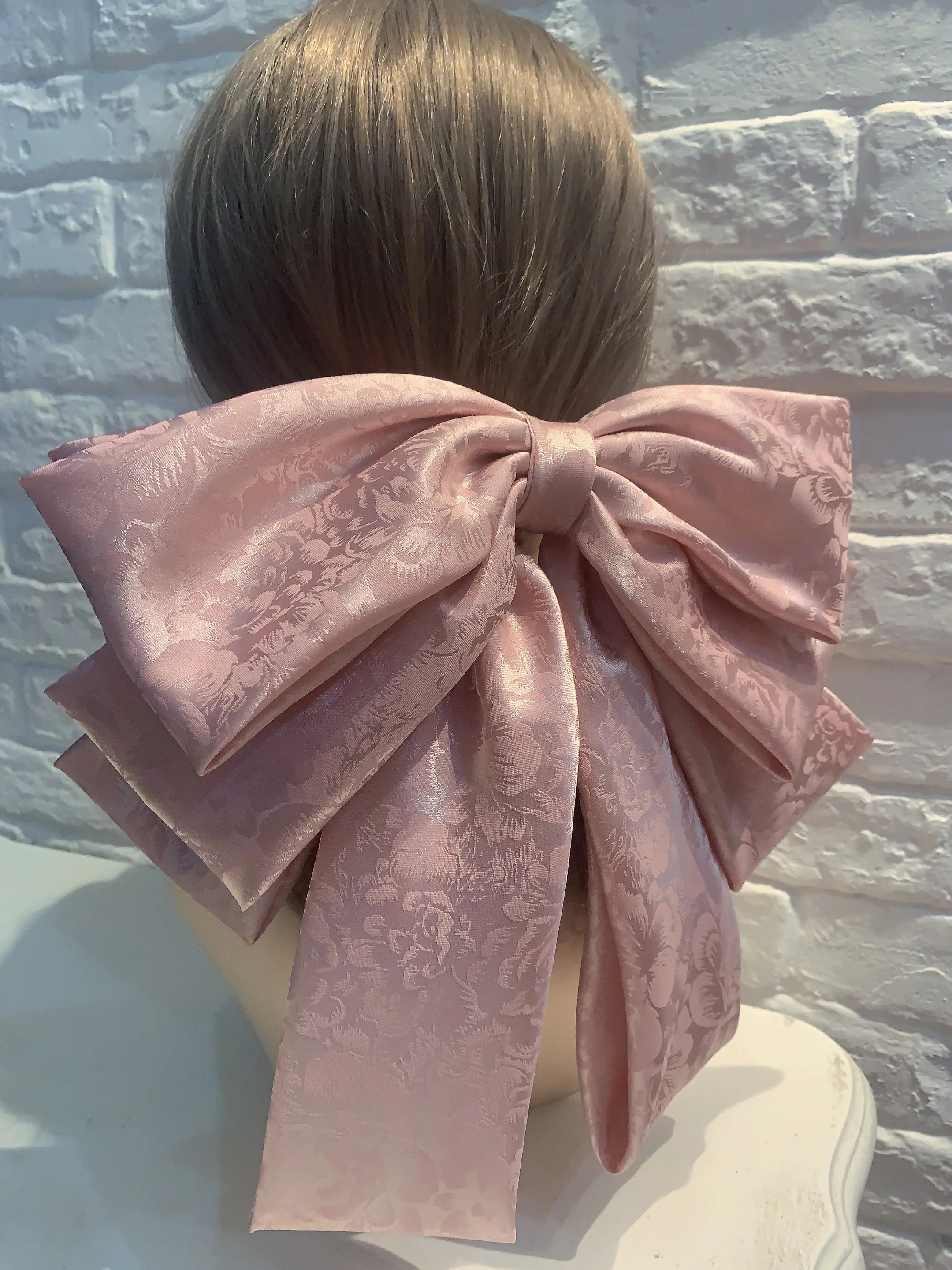 Fashionable Solid Color Stereo Bow Hair Clip For Female Girls Rose ...