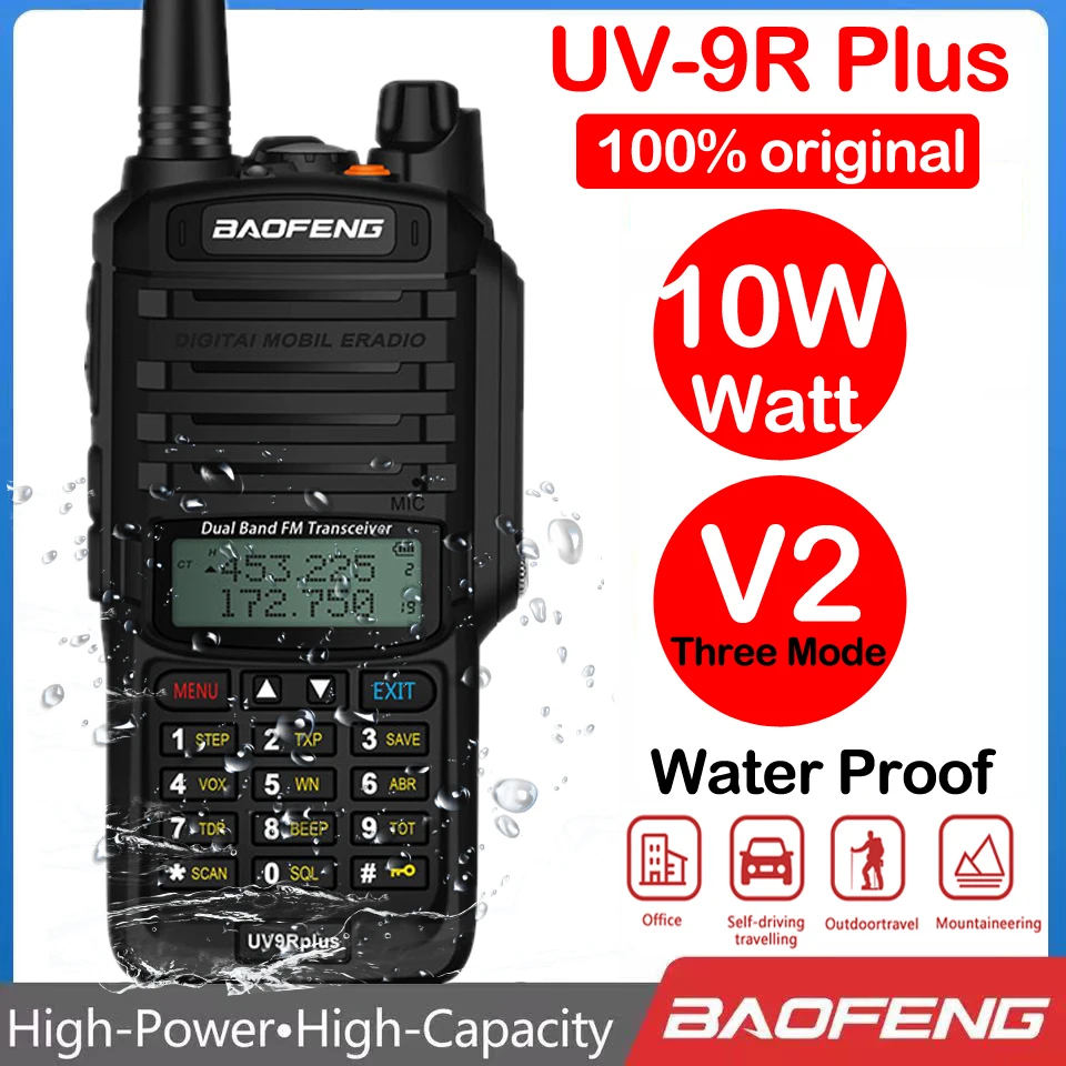 Baofeng Walkie Talkie UV9R Plus, 10W, IP66, banda Dual, resistente al ...