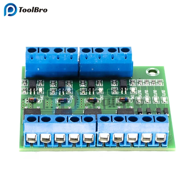 4 Ch Mosfet Plc Erősítő Tábla Pwm Dc 3-20 V-3,7-27V 10A Vezető Modul ...
