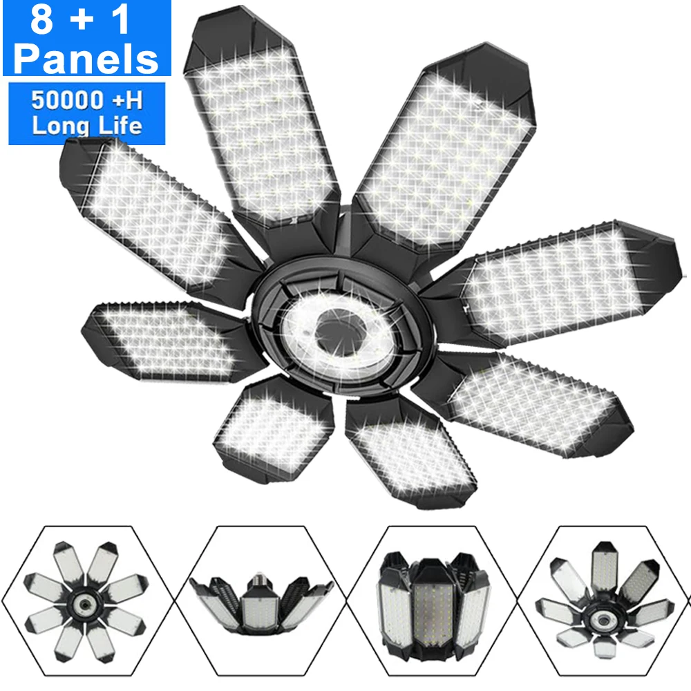 Deformable-LED-Bulb-Garage-Light-with-3-5-8-Adjustable-Panel-LED-Shop ...