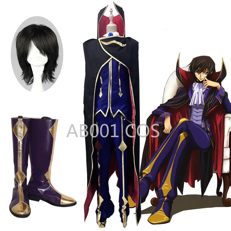 Anime Code Geass Cosplay Lelouch of the Rebellion R2 Costume Zero ...