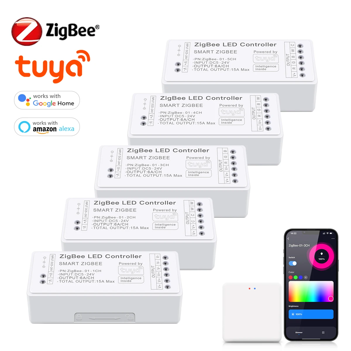 Zigbee-Tuya-Smart-Life-LED-Strip-Controller-5V-24V-CCT-RGB-RGBW-RGBCCT ...