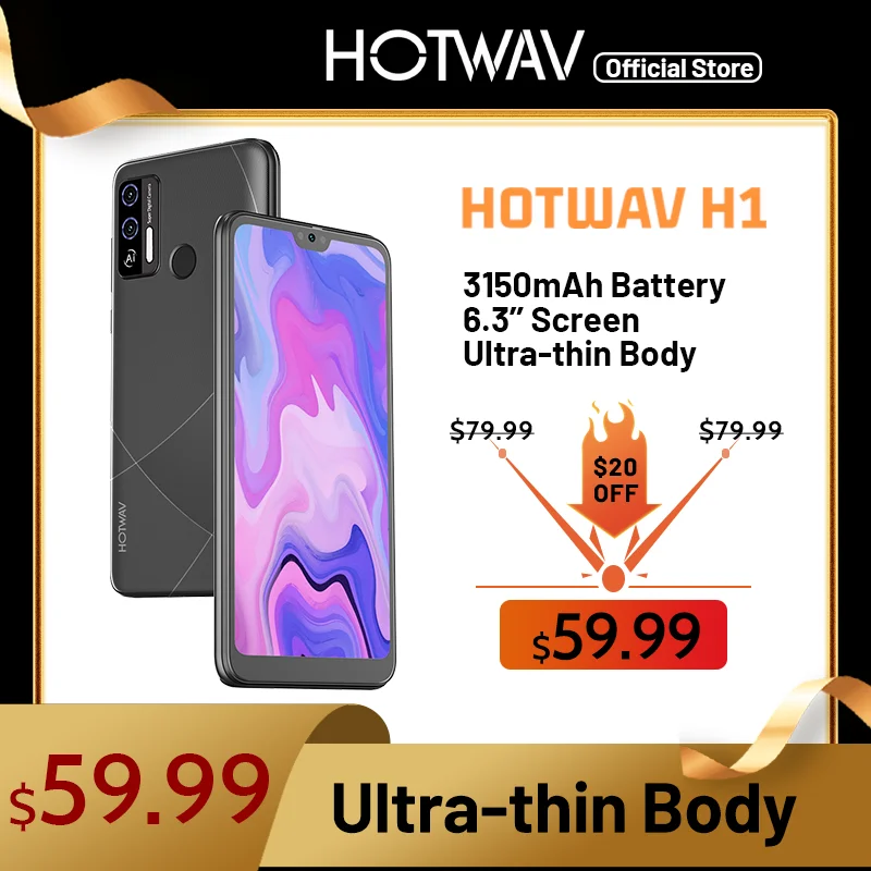 Hotwav H1 Smartphone 6.26 Inch HD Large Screen 2GB RAM 16GB ROM 3150mAh ...