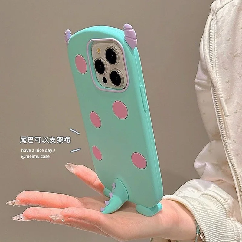 Super-Cute-Sulley-Back-Tail-Holder-Soft-Silicon-Phone-Case-for-iPhone ...