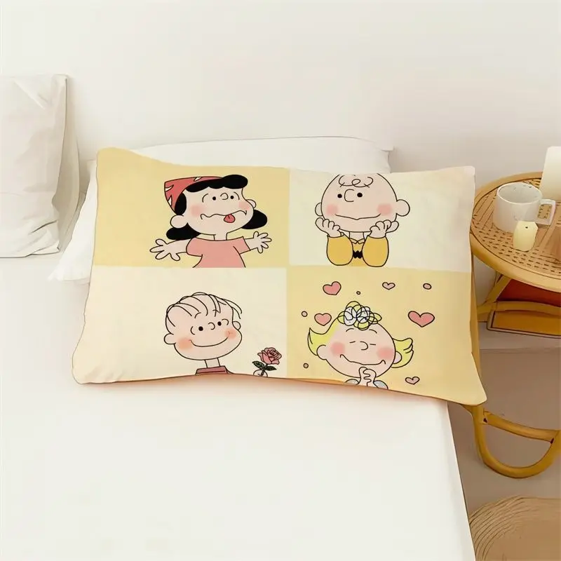 Funda de almohada de una sola cara con dibujos animados de Snoopy ...